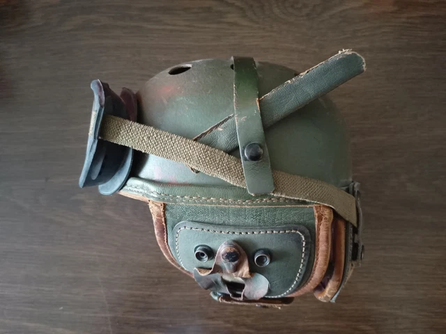 ORIGINAL ISSUED WW2 Army M1938 Tanker Helmet (Italian Campaign) (FURY ...