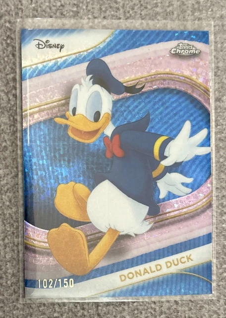 TOPPS CHROME DISNEY 2025 Donald Duck Blue Mini Diamonds Refractor /150 ...