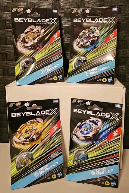 HASBRO TAKARA TOMY Beyblade X Bundle Lot of 4 ~ 5-60P, 4-80HN, 4-80B, 3 ...