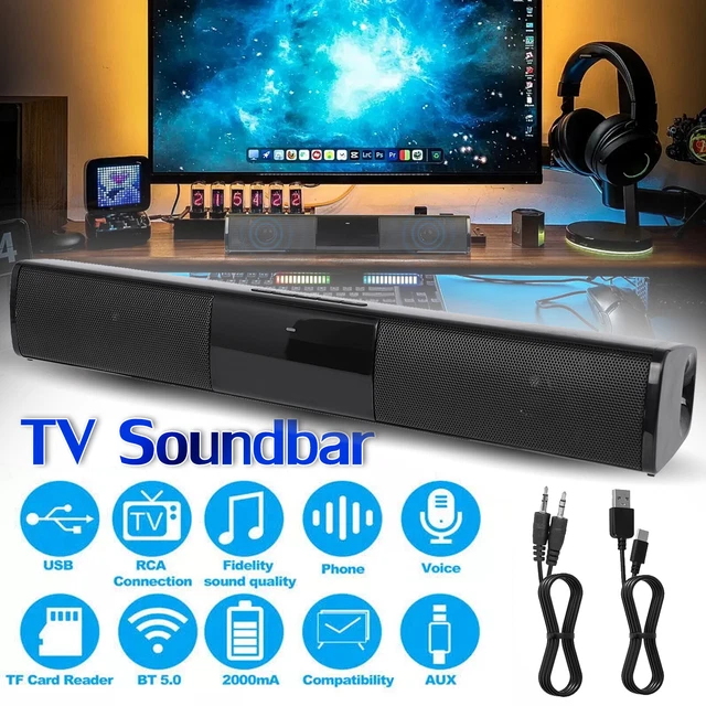 SURROUND SOUND BAR Wireless Bluetooth Stereo Speakers Soundbar TV Home ...