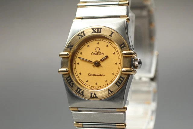 MONTRE FEMME OMEGA Constellation Cal.1455 Or 18k Quartz "MINT" Vintage ...