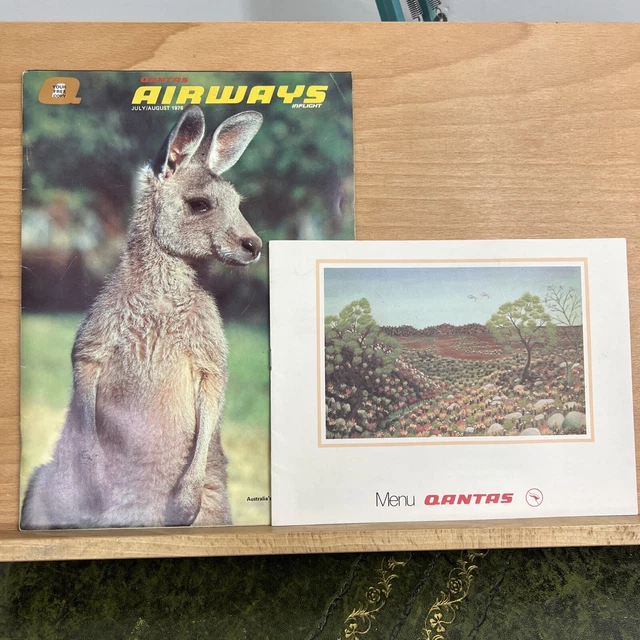 QANTAS AIRWAYS INFLIGHT Magazine July/aug 1978 With Menu £9.95 ...