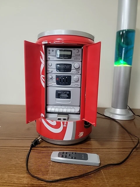 COCA COLA AKURA CD MICRO HI-FI CAN C302 CASSETTE/RADIO/CD PLAYER For ...