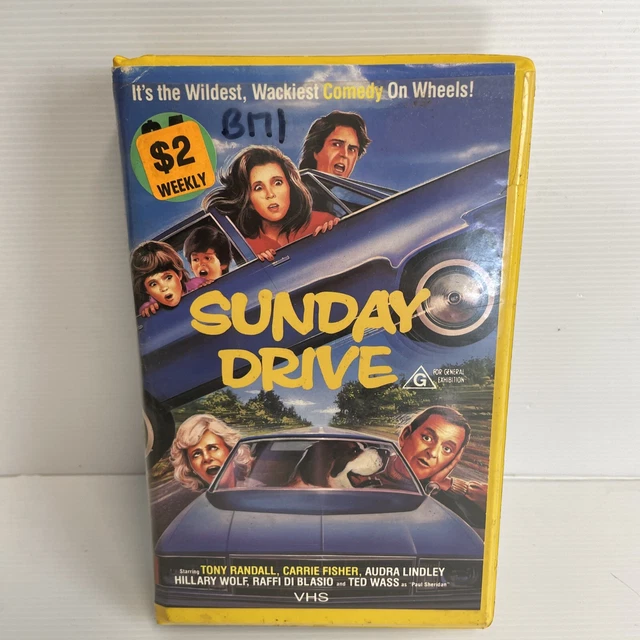 SUNDAY DRIVE VHS Video Tape Tony Randall Carrie Fisher 1986 Ex Rental ...