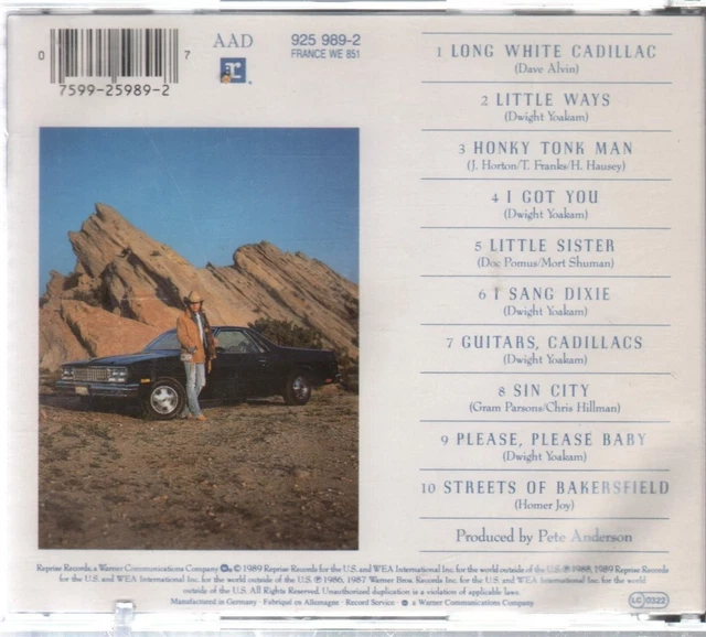 DWIGHT YOAKAM JUST Lookin' For A Hit CD Allemagne Reprise 1989 ...