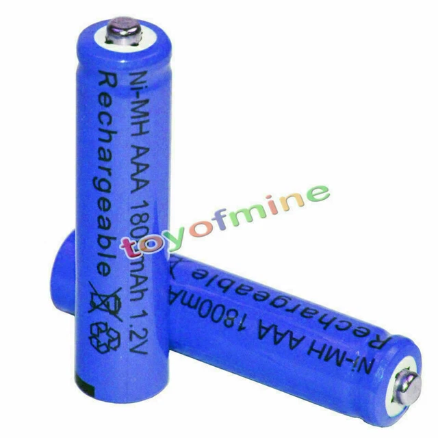 2X AAA BATTERY batteries Bulk Nickel Hydride Rechargeable NI-MH 1800mAh ...