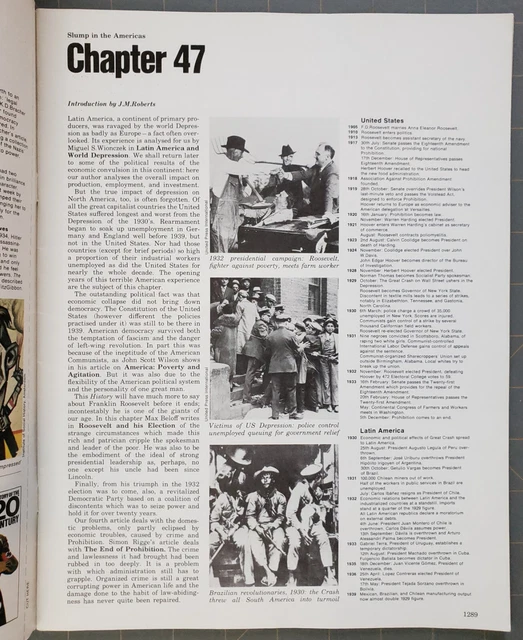 HISTORY OF THE 20th Century Magazine 1969 Depression In The Americas ...