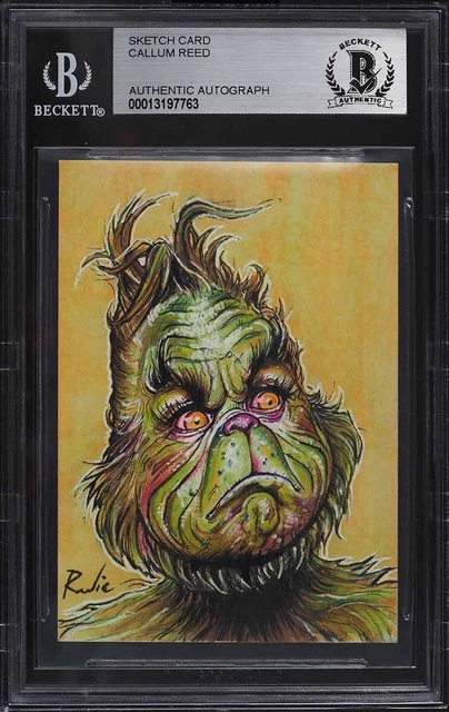 THE GRINCH DR. Seuss Jim Carrey Original Art Sketch Card 1/1 BAS £868. ...