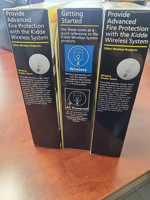 KIDDE AC/DC OPERATED Wireless Interconnect Smoke Detector RF-SM-ACDC ...