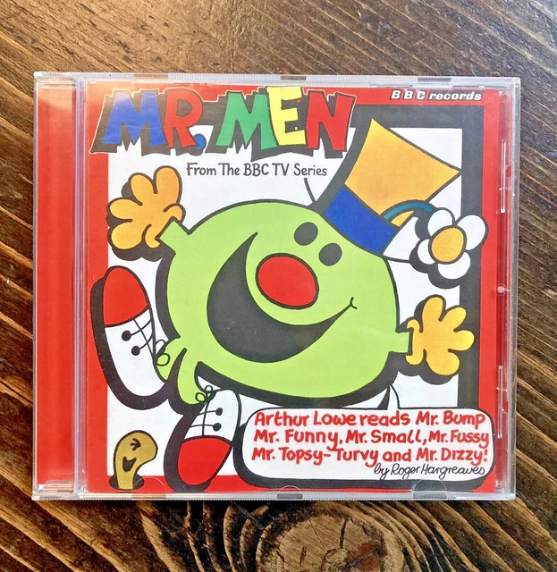MR. MEN CD Roger Hargreaves ARTHUR LOWE Bump Funny Small Fussy Topsy ...