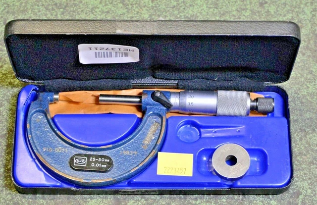MOORE AND WRIGHT Micrometer 25-50mm with case - EX MOD £49.99 - PicClick UK