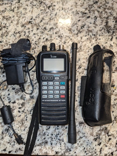 ICOM IC-A24 HANDHELD VHF Air Band Aviation Radio Transceiver - Portable ...