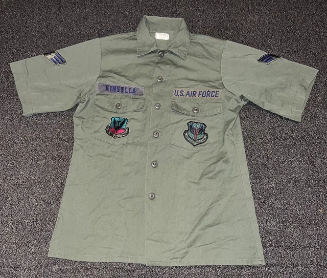 US ARMY OG 507 174th Tactical Fighter Wing Air Force Shirt Military 15 ...