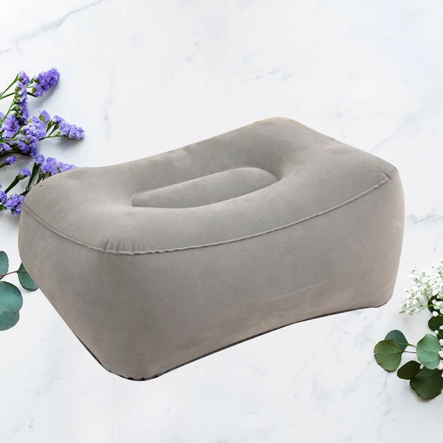 INFLATABLE AIRPLANE LEG Rest Pillow Travel Footrest Foot Stool Recliner ...
