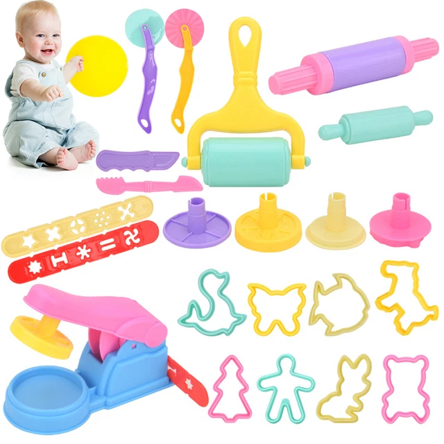 LIGHTWEIGHT FOOD MOLDS Play Dough Molds 22-piece Noodle Machine Molds ...
