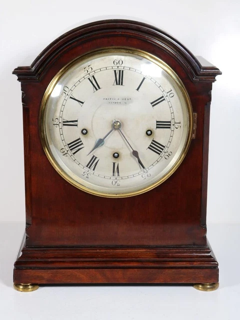 WESTMINSTER CHIMING BRACKET MANTEL CLOCK W&H 4 MAPPIN & WEBB coiled ...