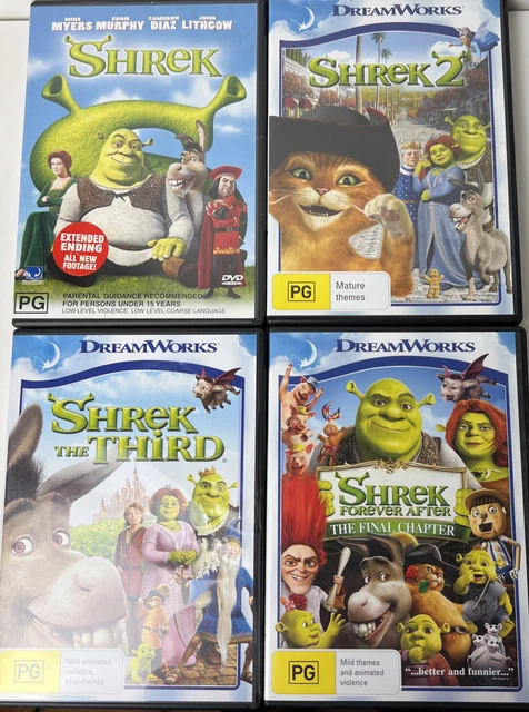 DVD BUNDLE SHREK 1,2,3,4. Region 4 $15.95 - PicClick AU
