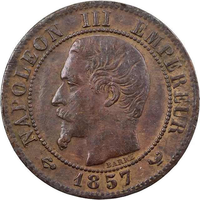 FRANCE, NAPOLÉON III, 1 Centime, 1857, Lille, Bronze, TTB, Gadoury:86 ...