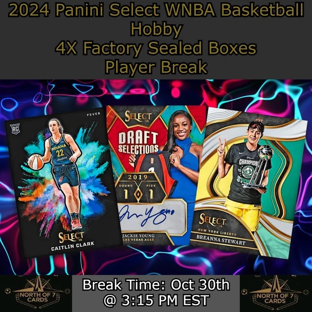 CAITLIN CLARK - 2024 Panini Select WNBA Basketball 4X Box Player BREAK ...