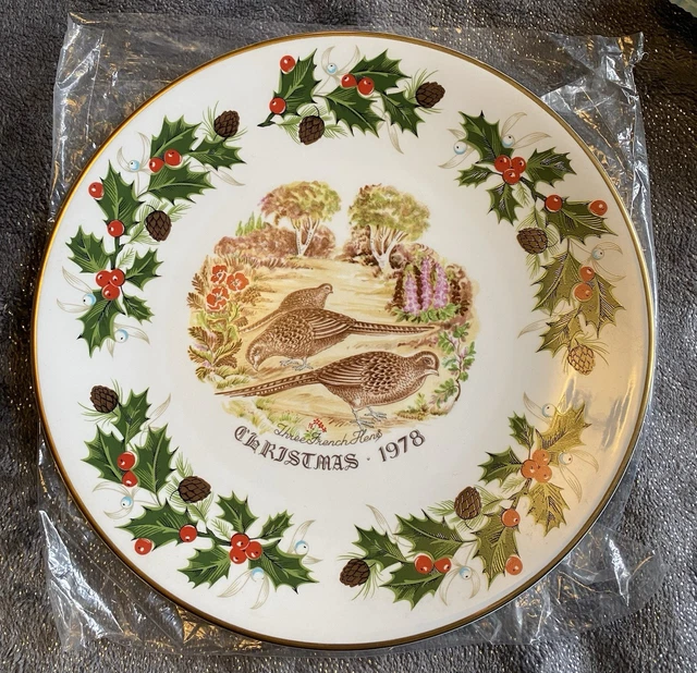 ROYAL GRAFTON THIRD Edition 12 Days Of Christmas Plate 1978 Vintage 3 ...
