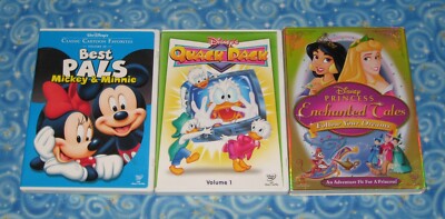 3 WALT DISNEY Animated DVD Lot with Best Pals Mickey and Minnie ...