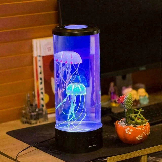 JELLYFISH LAMP COLOUR Changing Table LED Mood Night Light Aquarium ...