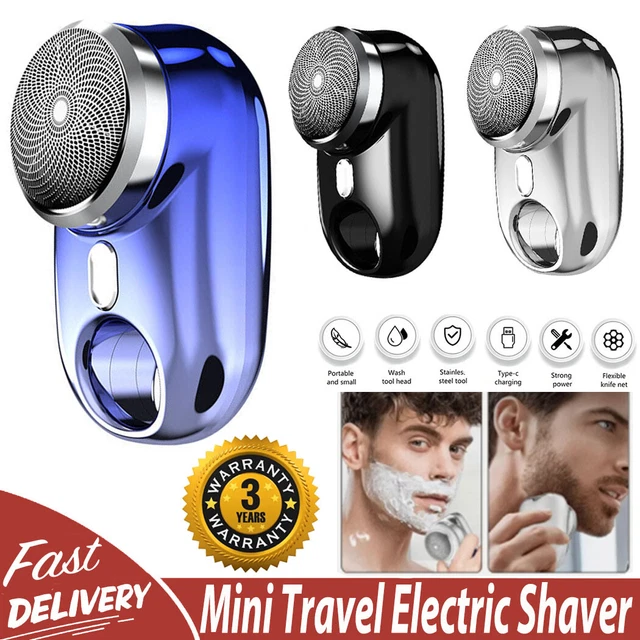 MINI SHAVE PORTABLE Electric Razor for Men USB Rechargeable Shaver Home ...