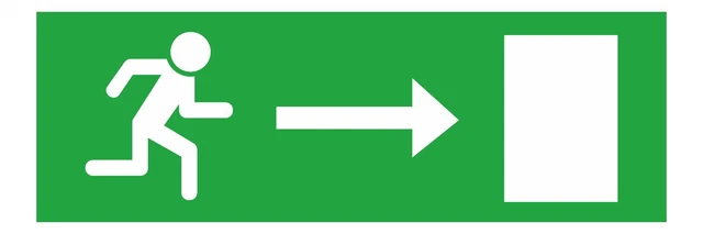 EMERGENCY EXIT RIGHT Warning Sticker / High Resolution Vinyl Waterproof ...