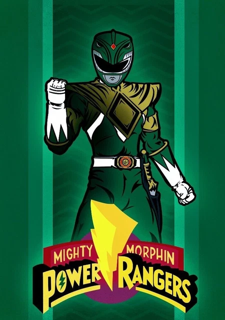 MIGHTY MORPHIN POWER Rangers Green Jason David Frank Memorabillia A4 ...