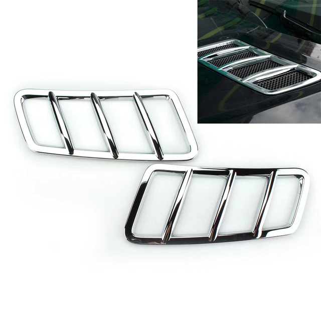 CHROME GRILLE HOOD Engine Air Vent Cover Trim For GLE GL ML Mercedes ...