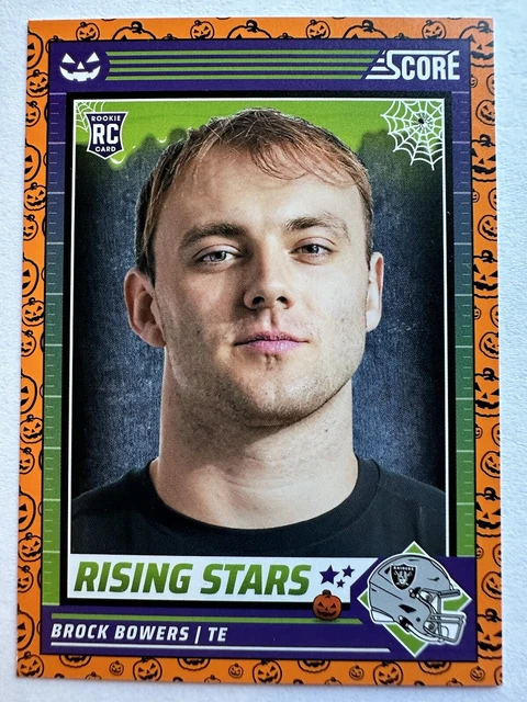 BROCK BOWERS 2024 Score A Treat Rising Stars Pumpkin Rookie Card RC #8 ...