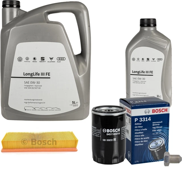 BOSCH INSPECTION SET 6L VW Huile moteur 0W-30 Longlife IIIFE pour EUR 123,99 - PicClick FR