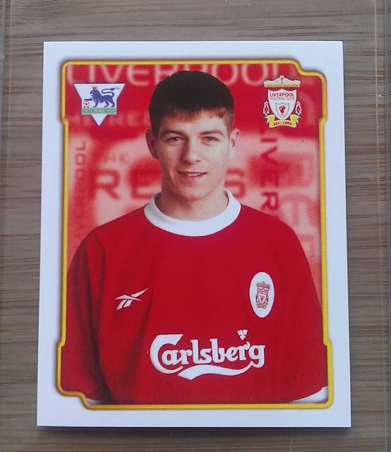 MERLIN PREMIER LEAGUE 1999 Steven Gerrard *Rookie* Sticker Liverpool ...