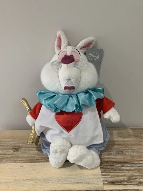 DISNEY STORE WHITE Rabbit Alice In Wonderland Plush Soft Toy 16 ...