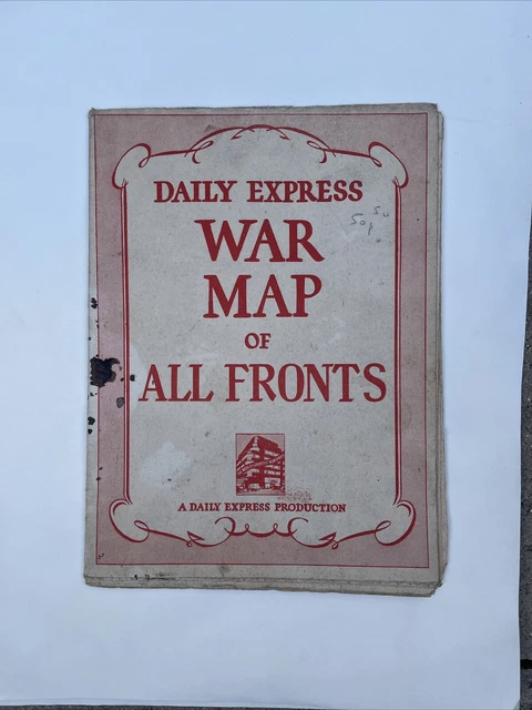 WW2 DAILY EXPRESS War Map Of All Fronts 1941 Military £5.99 - PicClick UK