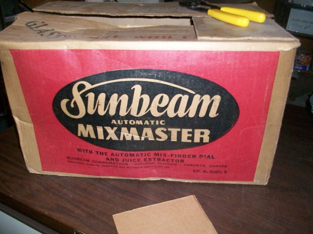 VINTAGE SUNBEAM MIXMASTER Model 9 Original BOX ONLY $9.99 - PicClick