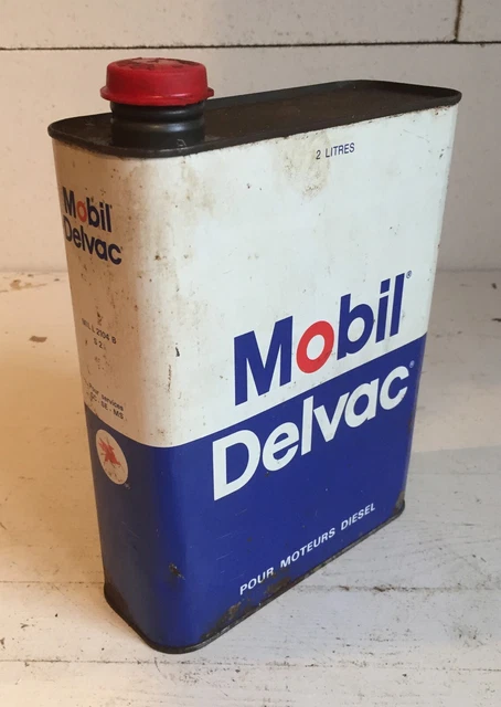 ANCIEN BIDON MOBIL Delvac old oil can alter Ölkanister EUR 12,00 ...