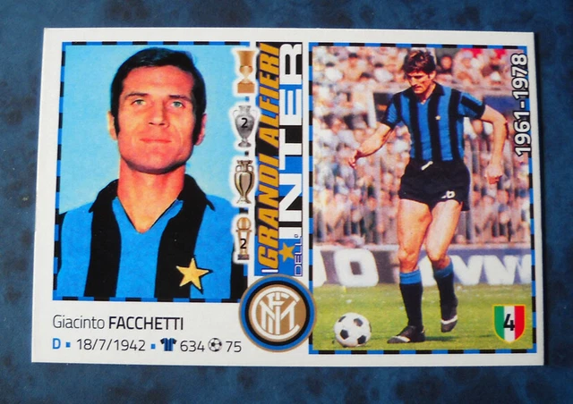 FIGURINA I GRANDI Alfieri Dell'inter - Giacinto Facchetti - 1961/1978 ...