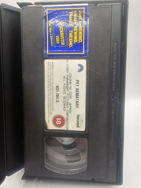 STEPHEN KING'S PET Sematary VHS - Ex Rental Horror (Video Only - No ...