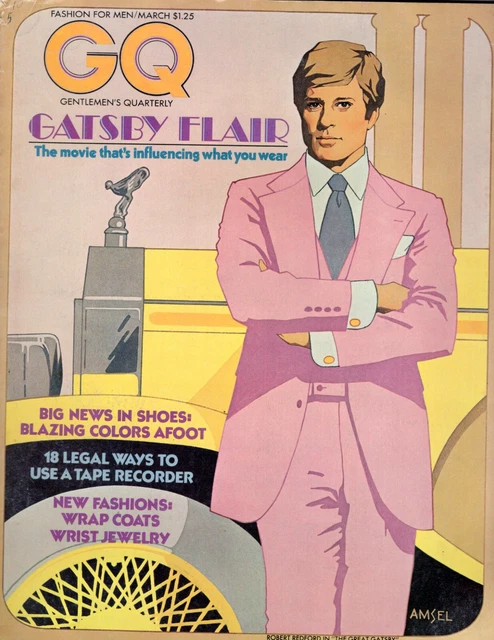 GQ MAGAZINE MARCH 1974 GATSBY FLAIR ROBERT REDFORD EUROPE is WEARING ...
