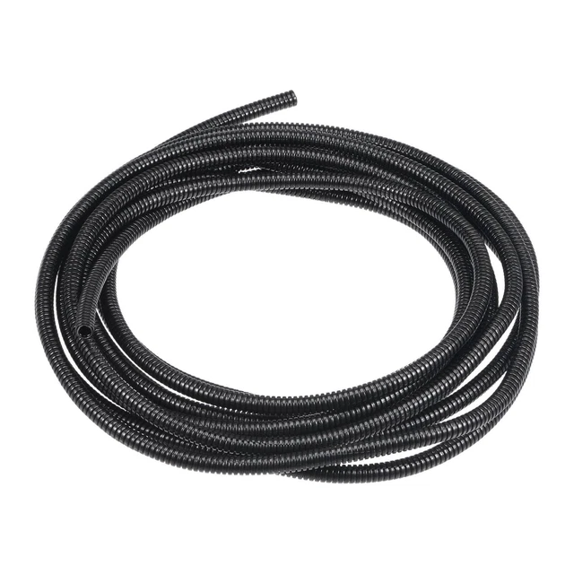 16.4FT PA SPLIT Corrugated Conduit Tube for Garden Office Black 5.2 x 7 ...