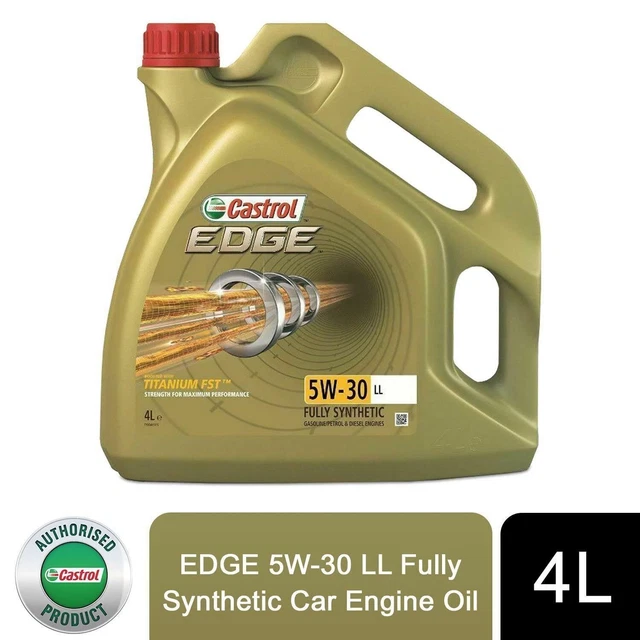 CASTROL EDGE 5W-30 LL 4L Car Engine Oil Fully Synthetic with Fluid ...