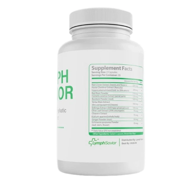 LYMPH SAVIOR, ADVANCED Lymphatic Health Support Dietary Supplement 60 ...