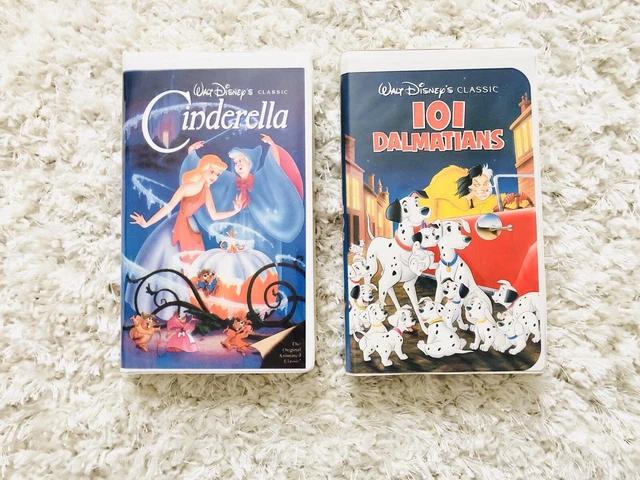 WALT DISNEY’S CLASSIC Cinderella & 101 Dalmatians Black Diamond VHS ...