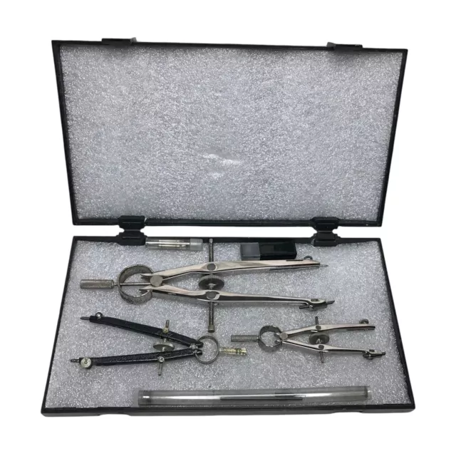 VINTAGE BRITISH THORNTON Architect Engineer Compass Drawing Instrument ...