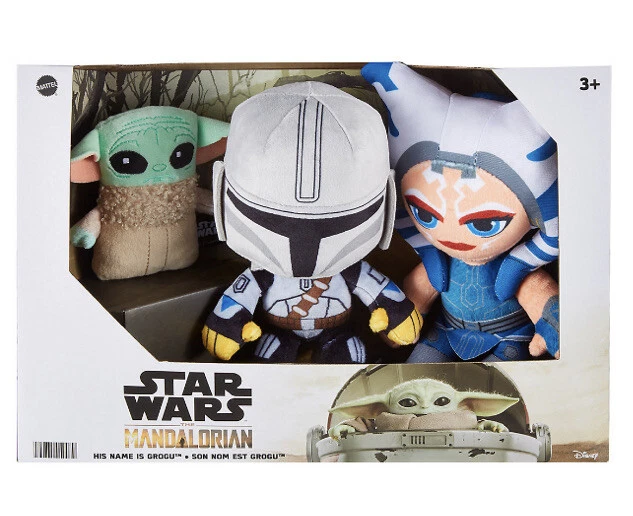 MATTEL STAR WARS The Mandalorian 3-Pack Plush Set Grogu Yoda Ahsoka Tano Age 3+ EUR 22,90 ...