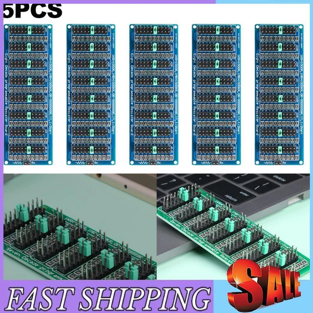 8 DECADE RESISTOR Board 1R-9999999R Programmable 0.1R SMD Resistance ...