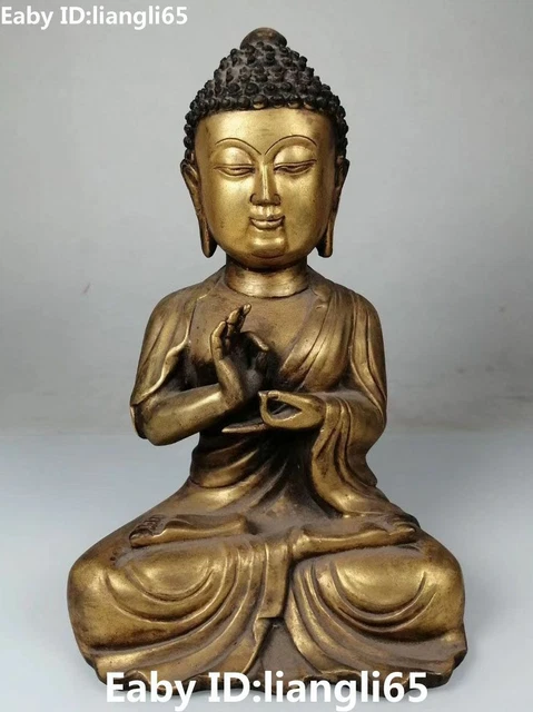 OLD TIBET BRONZE Gilt Buddhism Seat Shakyamuni Sakyamuni Amitabha Buddha Statue EUR 499,00 ...