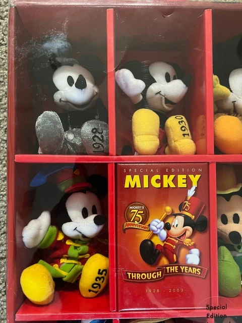 NEW MICKEY MOUSE 75th Anniversary Through the Years Bean Plush ...