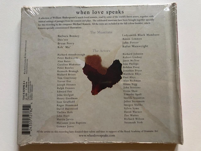 ANNIE LENNOX & Bryan Ferry When Love Speaks (CD) (UK IMPORT) $20.78 ...